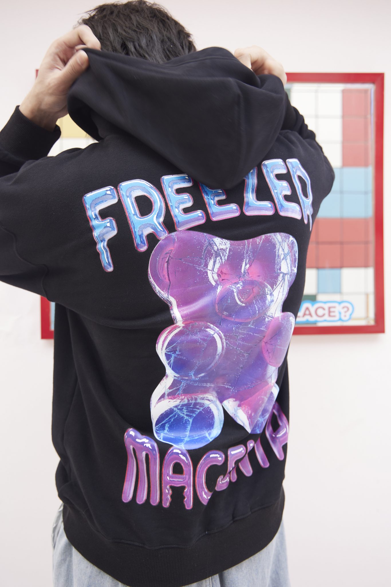 FREEZER X MAGANTA | OVERSIZED HOODIE BLACK - Let's Say Freeze